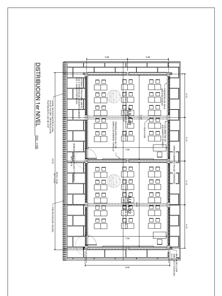 Aulas 60 M2 Perú, Modelo Tipo | PDF