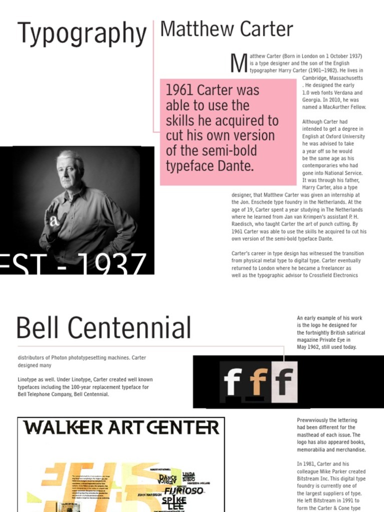 Matthew Carter Presentation | PDF | Latin Alphabet | Typography