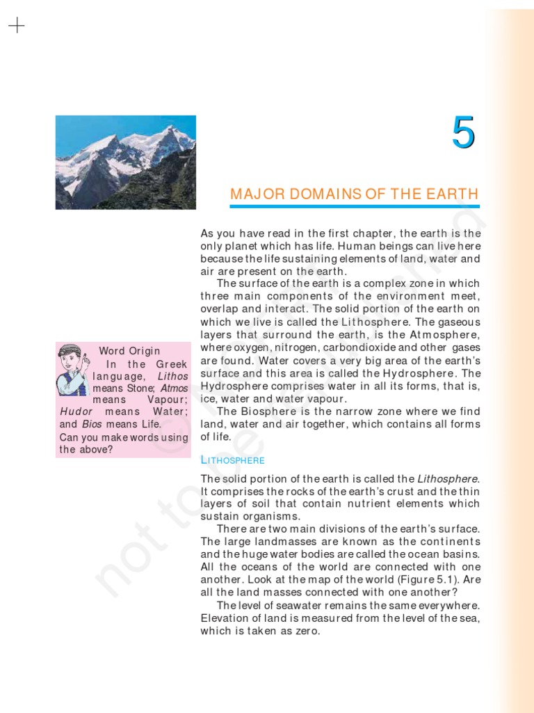 Major Domains of The Earth1 | PDF | Atmosphere | Atmosphere Of Earth