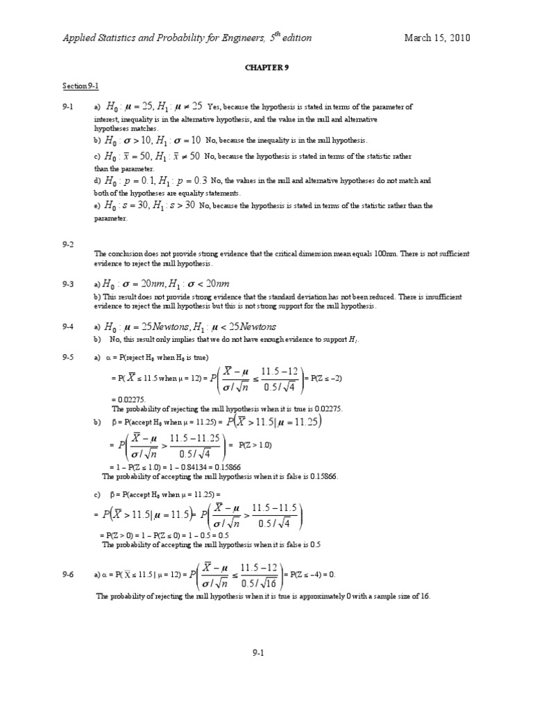 ISYE 2028 Chapter 9 Solutions | PDF | P Value | Confidence Interval