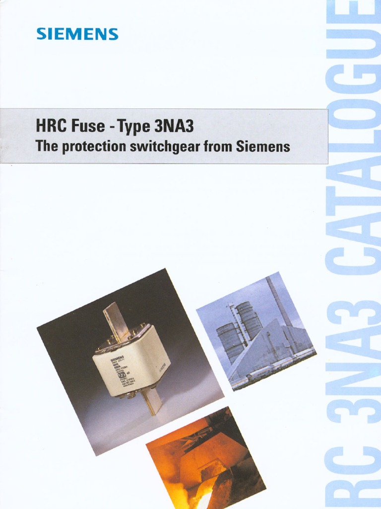 SIEMENS HRC Fuse Type 3NA3 | PDF | Fuse (Electrical) | Electric Current