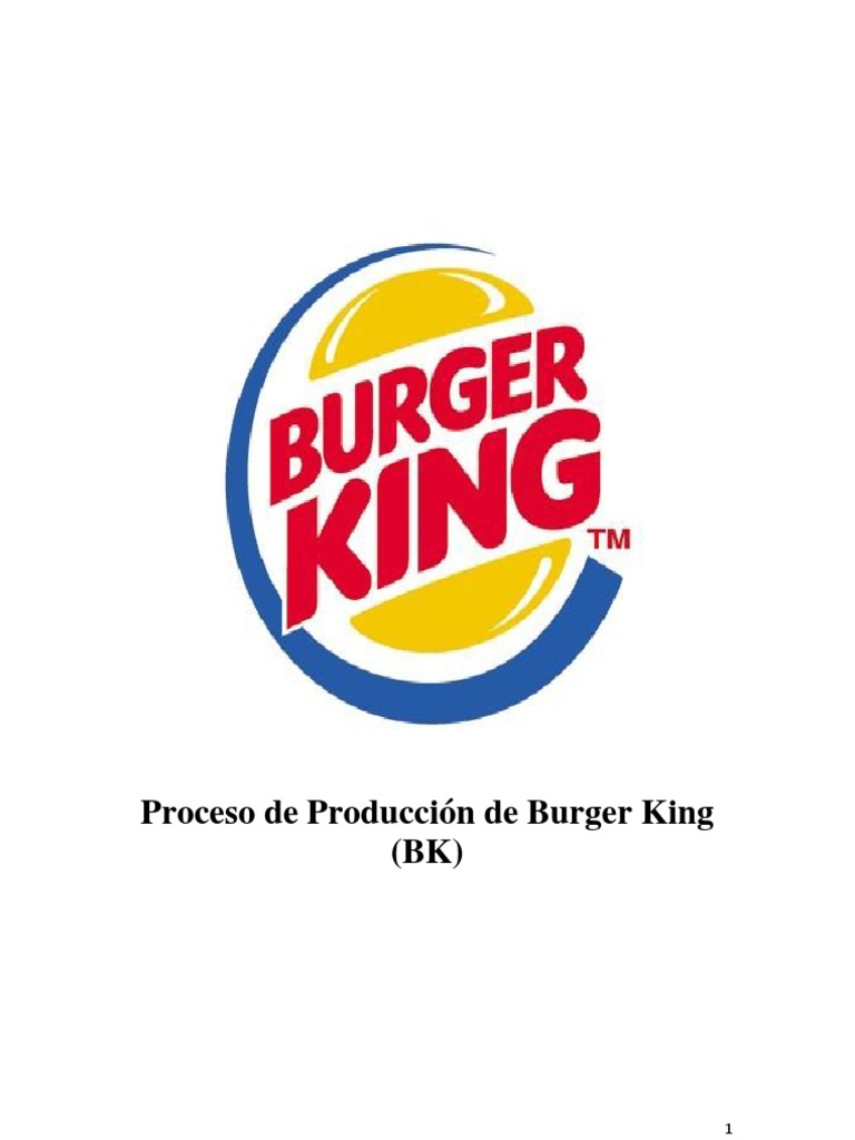 Proceso de Producción en Burger King | PDF | Hamburguesas | Alimentos
