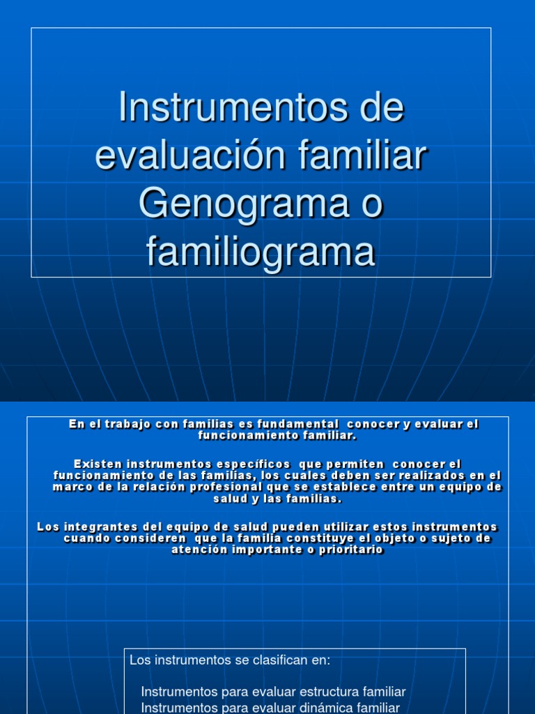 Instrumentos de Evaluacion Familiar | PDF | Evolución | Información