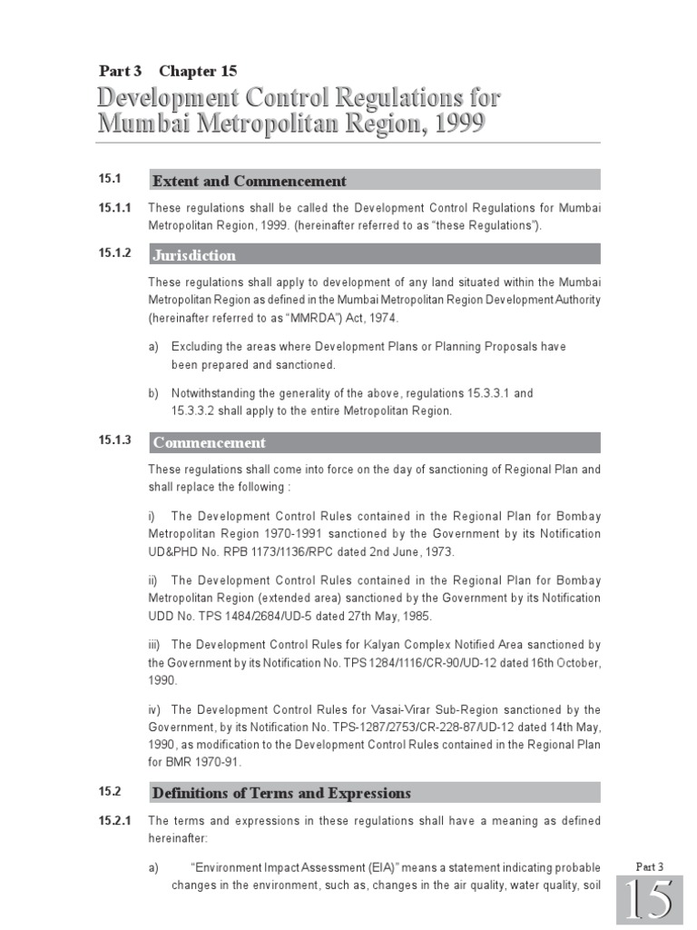 Regional Plan MMRDA | PDF | Lead | Environmental Impact Assessment
