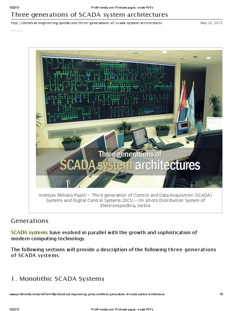 Three Generations of SCADA System Architectures | PDF | Scada ...