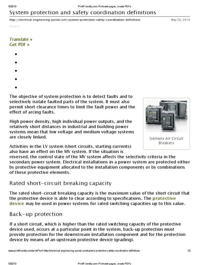 System Protection & Safety Coordination | PDF | Electric Power System ...