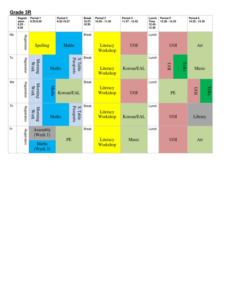 Class Timetable | PDF