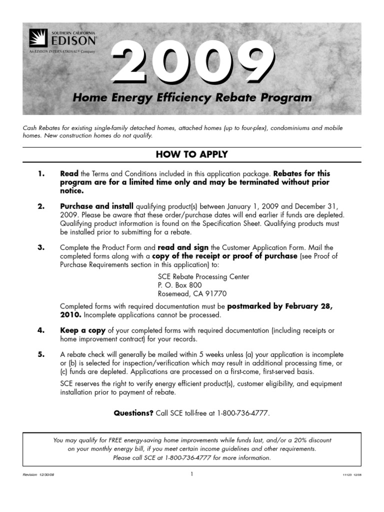 Home Energy Efficiency Rebate Program: How To Apply | PDF | Hvac ...