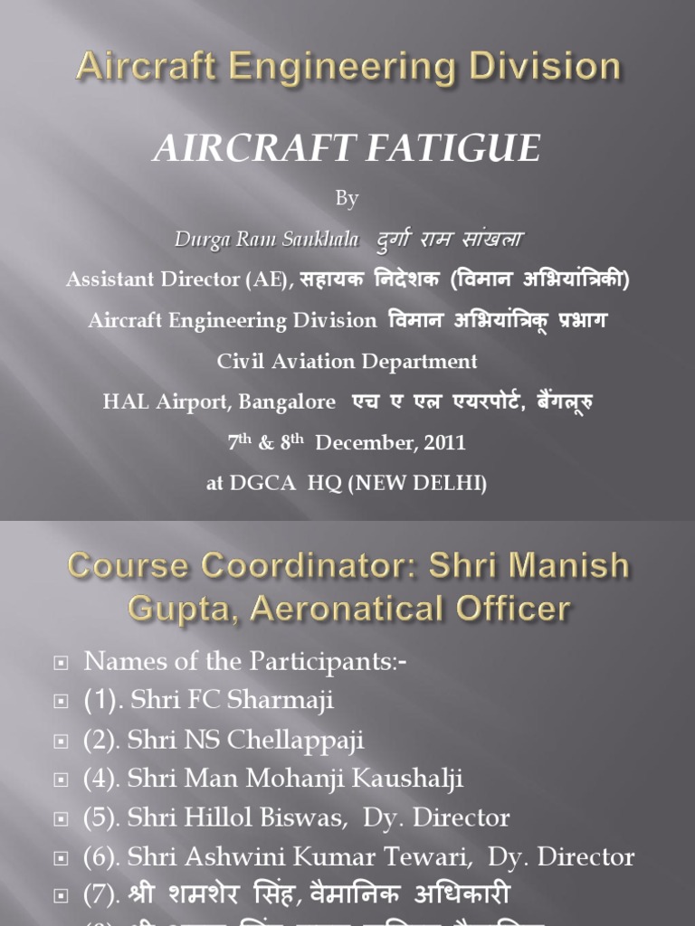 Aircraft Fatigue and Evaluation Methods | PDF | Fatigue (Material ...
