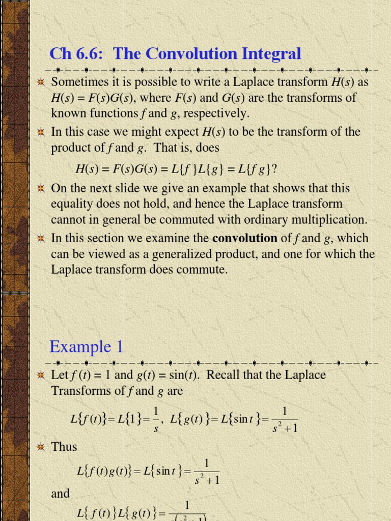 Convolution Integral | PDF | Convolution | Analysis