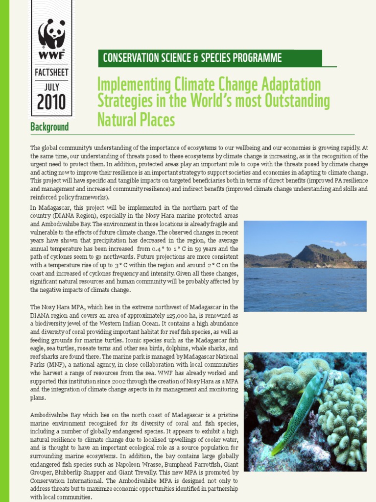 Implementing Climate Change Adaptation Strategies in The World's Most ...