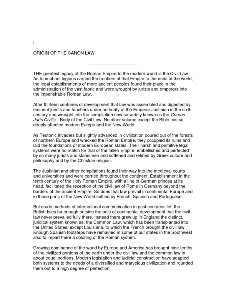 Canon Law | Pope | Canon Law