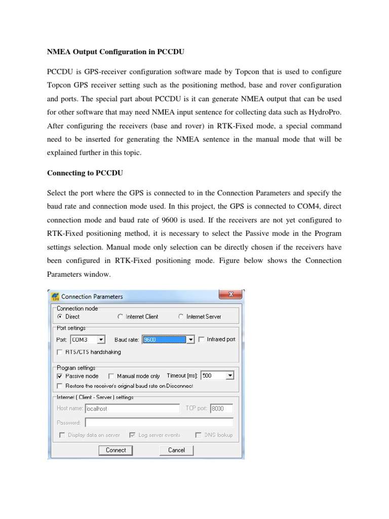 Nmea Output Configuration In Pc Cdu Pdf Global Positioning System Parameter Computer