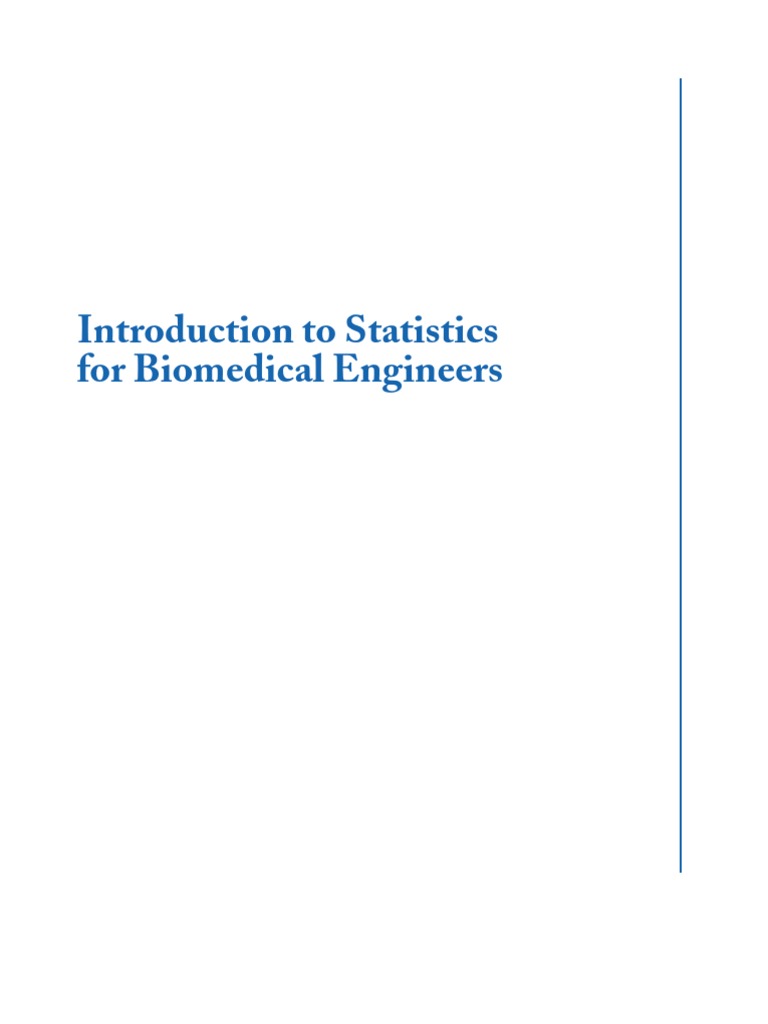 Introduction To Statistics For Biomedical Engineers | PDF | Statistical ...