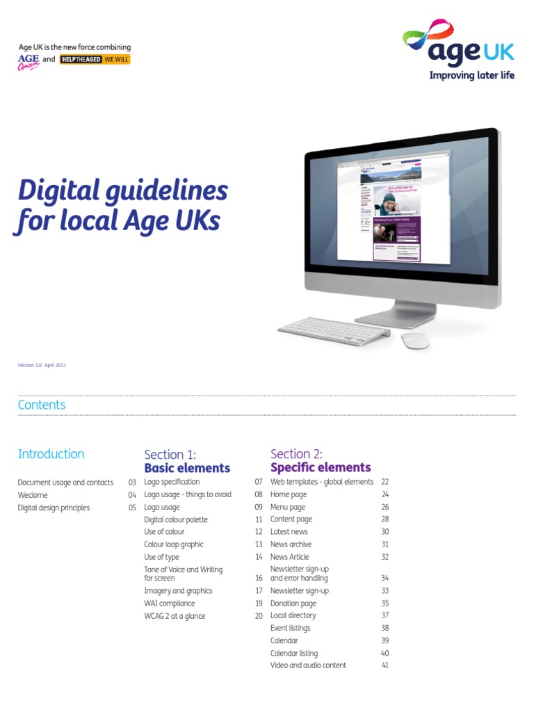 Digital Guidelines For Local Age UKs | PDF | Typefaces | Accessibility