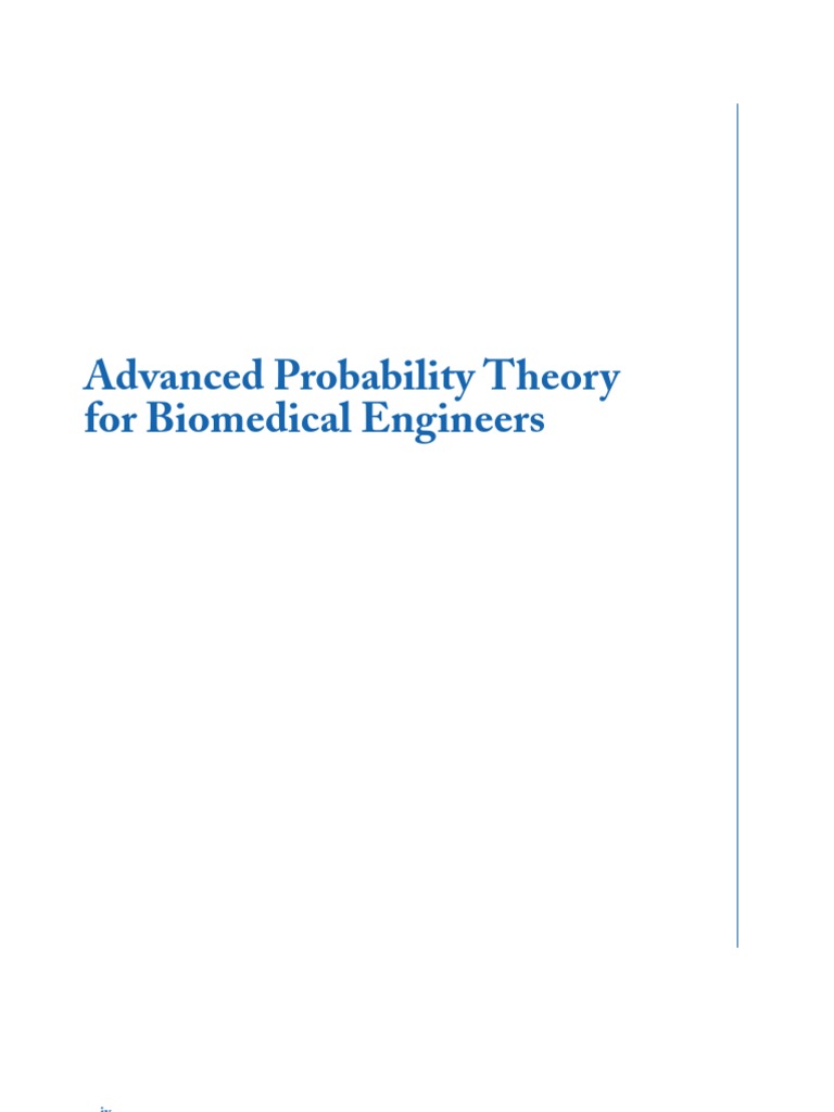 Advanced Probability Theory For Biomedical Engineers | Download Free ...
