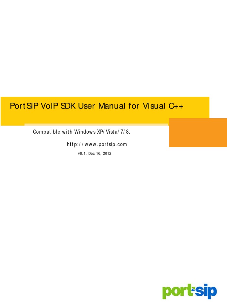 Portsip Voip SDK User Manual VC | Download Free PDF | Session ...