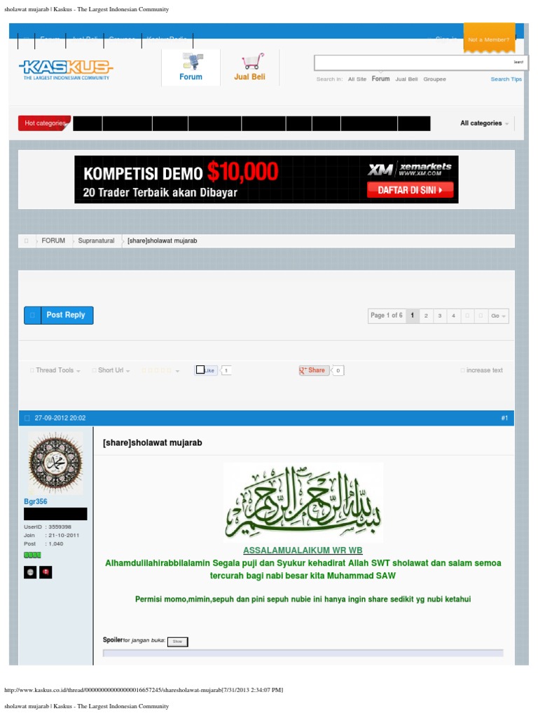 Sholawat Mujarab - Kaskus - The Largest Indonesian Community | PDF