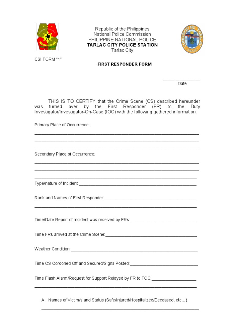 Request For The Conduct of Soco | PDF | Crime Scene | National Security