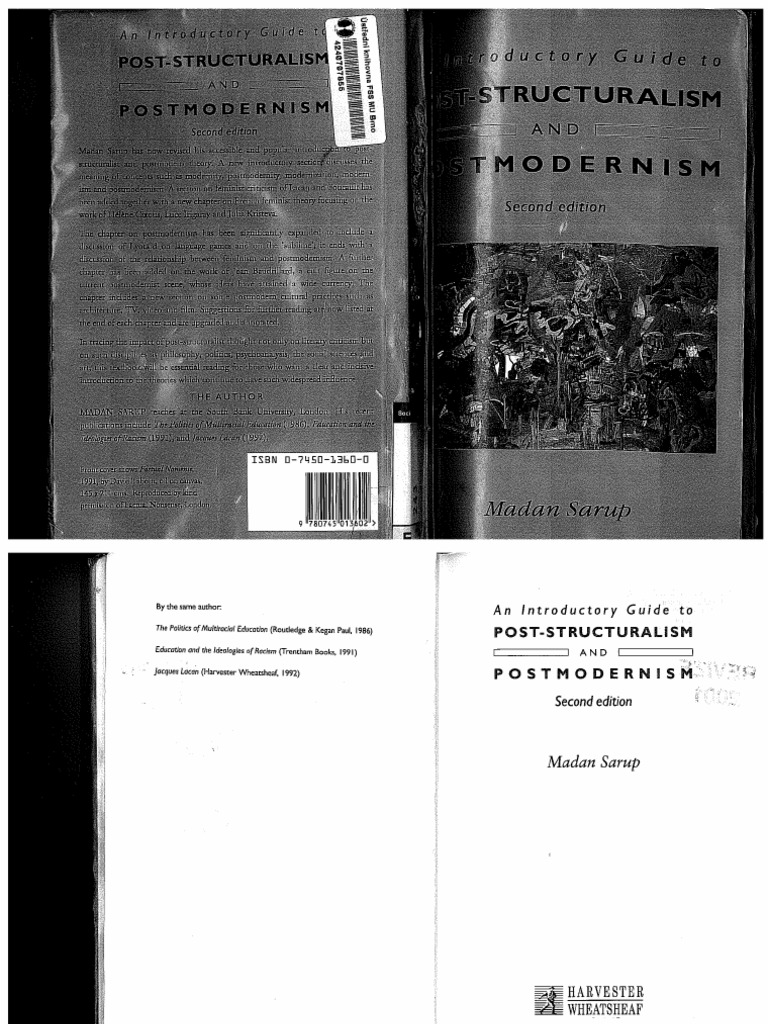 An Introductory Guide To Post-Structuralism and Postmodernism Madan ...