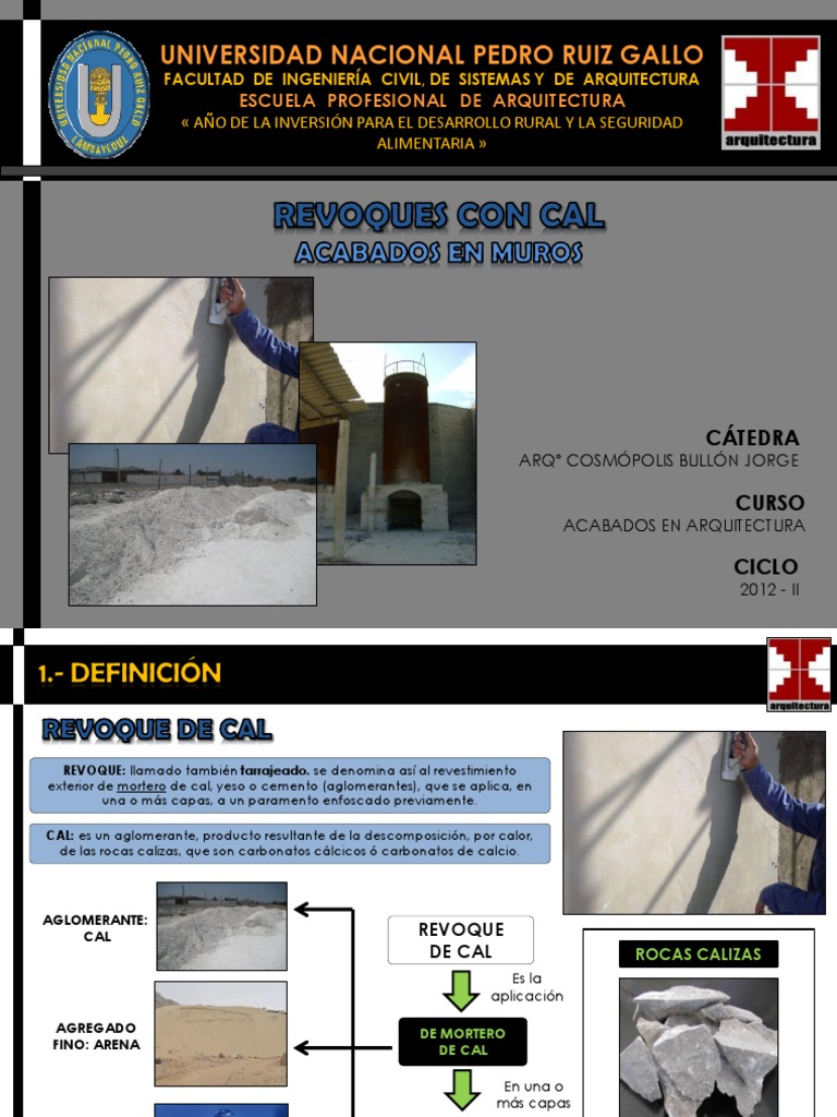 Proporciones y Aplicaciones del Revoque de Cal | PDF | Agua | Aluminio