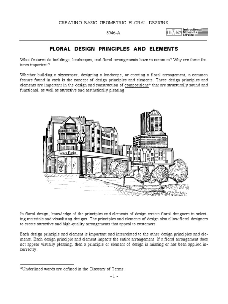 Floral Design Principles and Elements Reading | PDF | Composition ...