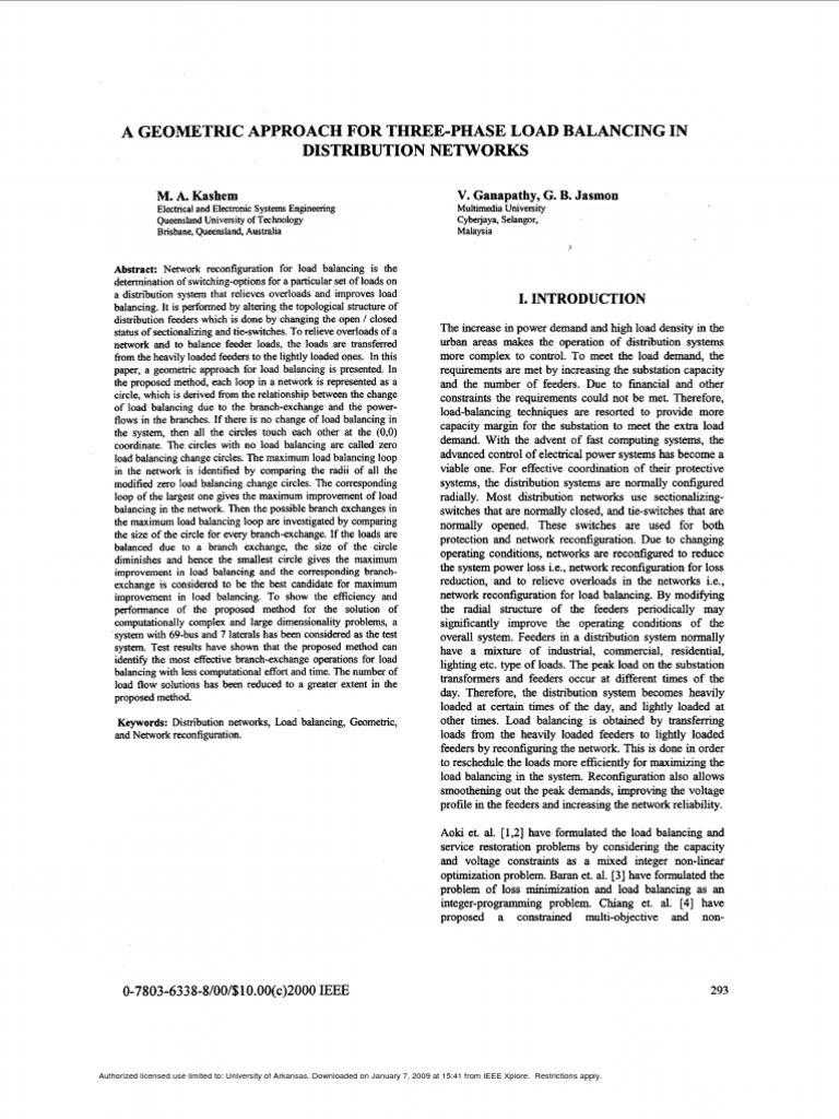 Three-Phase Load Balancing | PDF