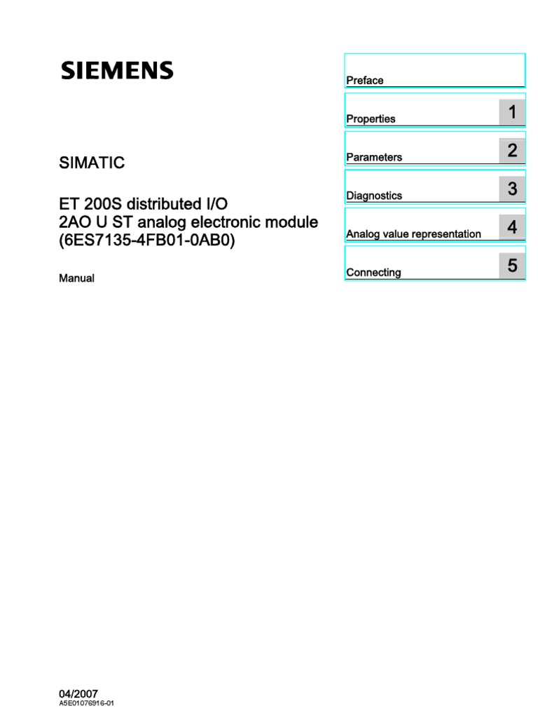 Et200s 2ao U ST Manual en-US | PDF | Analogue Electronics | Parameter (Computer Programming)