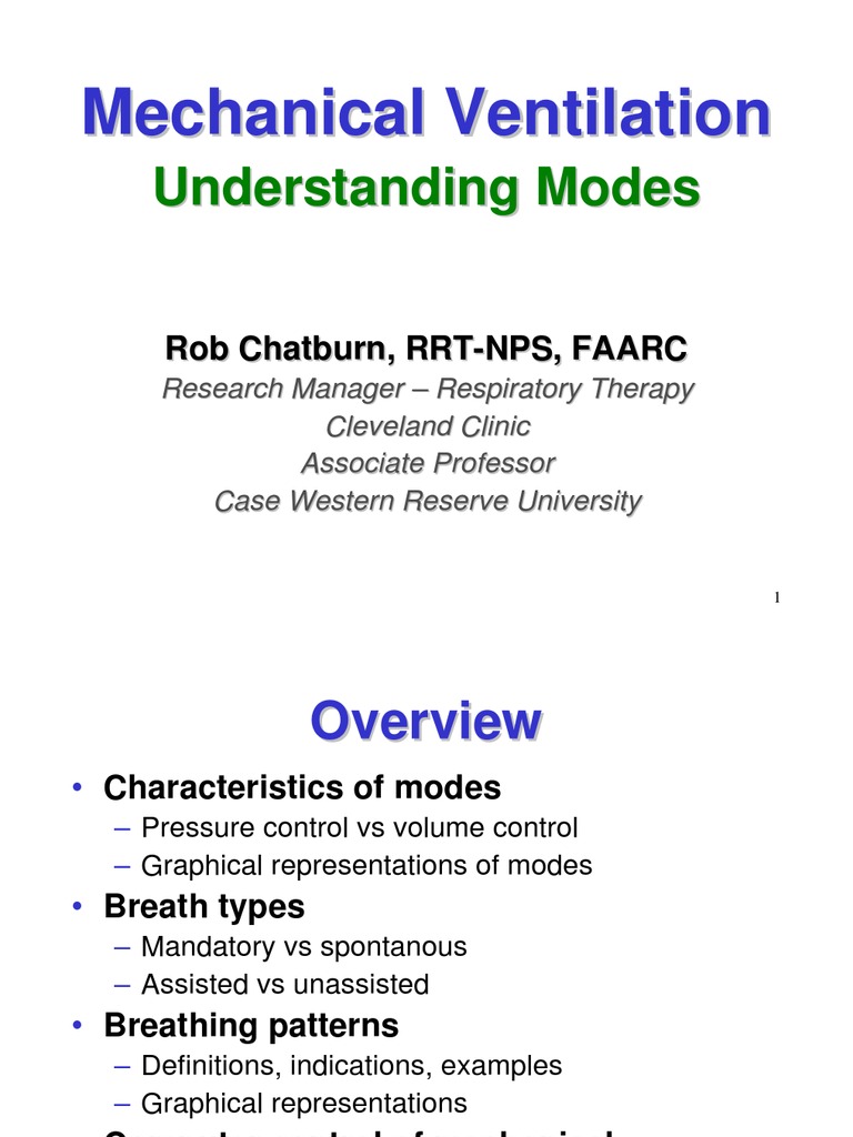 Modes of Ventilation - NRRCC 2007 PDF | PDF | Pulmonology | Clinical ...