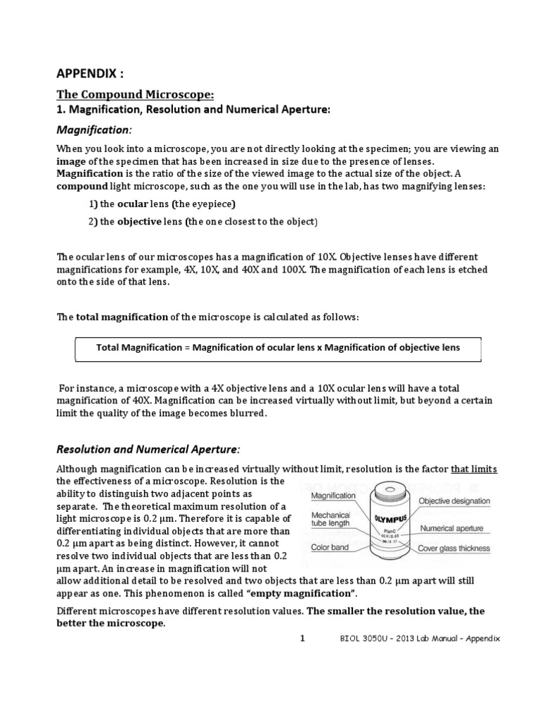 Lab 1 Appendix | PDF | Angular Resolution | Lens (Optics)