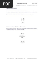 Algebraic Fractions Practice Questions - Corbettmaths | PDF