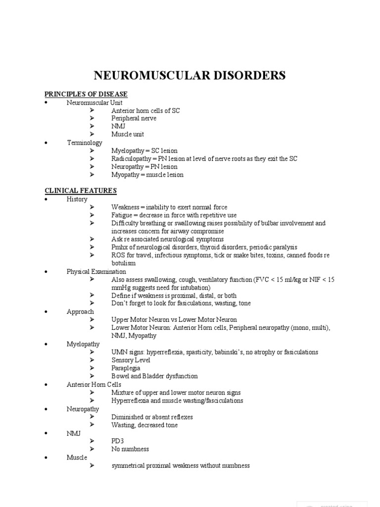 Neuromuscular Disorders | PDF | Amyotrophic Lateral Sclerosis | Medical ...