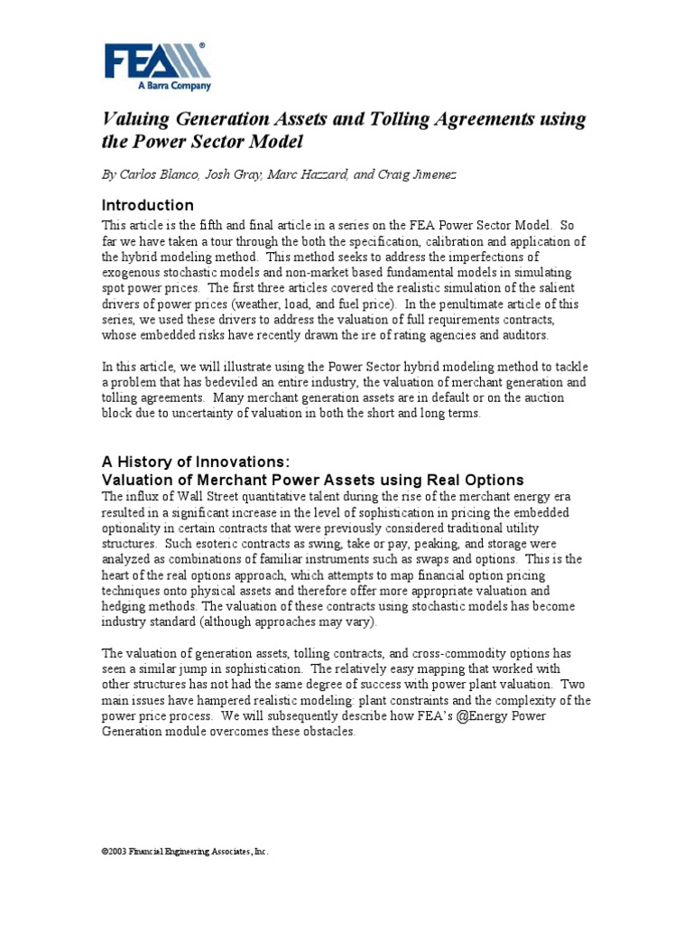 Generation Assets | PDF | Option (Finance) | Valuation (Finance)