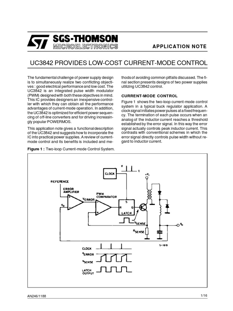 Uc3842 Provides Low-Cost Current-Mode Control: Application Note | PDF ...