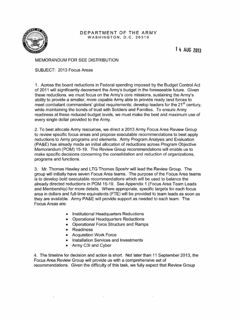 Army Focus Areas | United States Army | Staff (Military)