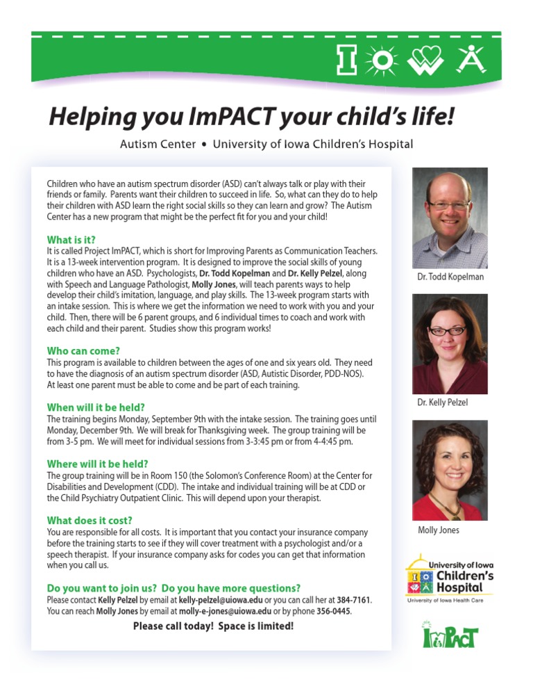 Project ImPACT Fall 2013 | PDF | Autism Spectrum | Autism