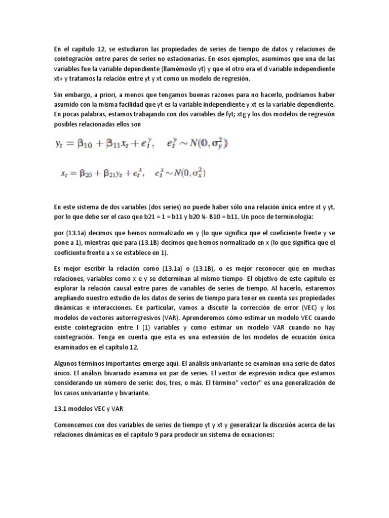 Modelo Var Vec | PDF | Análisis de regresión | Econometría