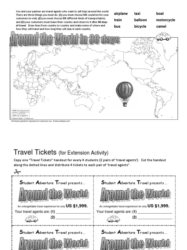 27 Esl Topics Bonus Handout Travel | PDF | Teaching And Learning ...