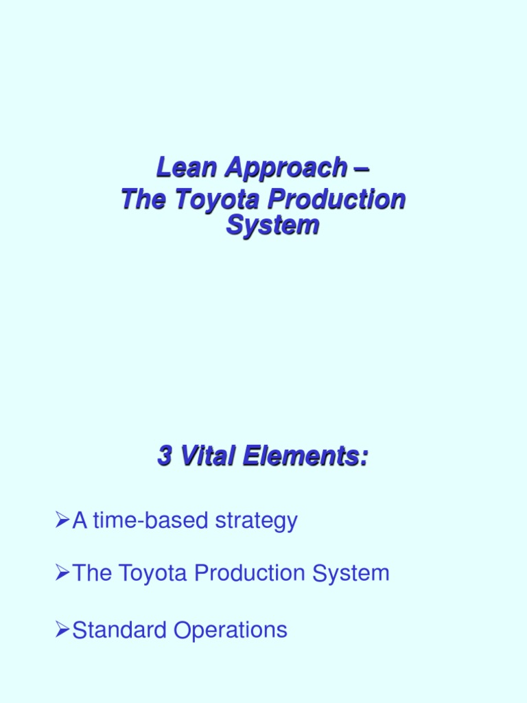 The Toyota Production System | PDF | Process Management | Operations ...