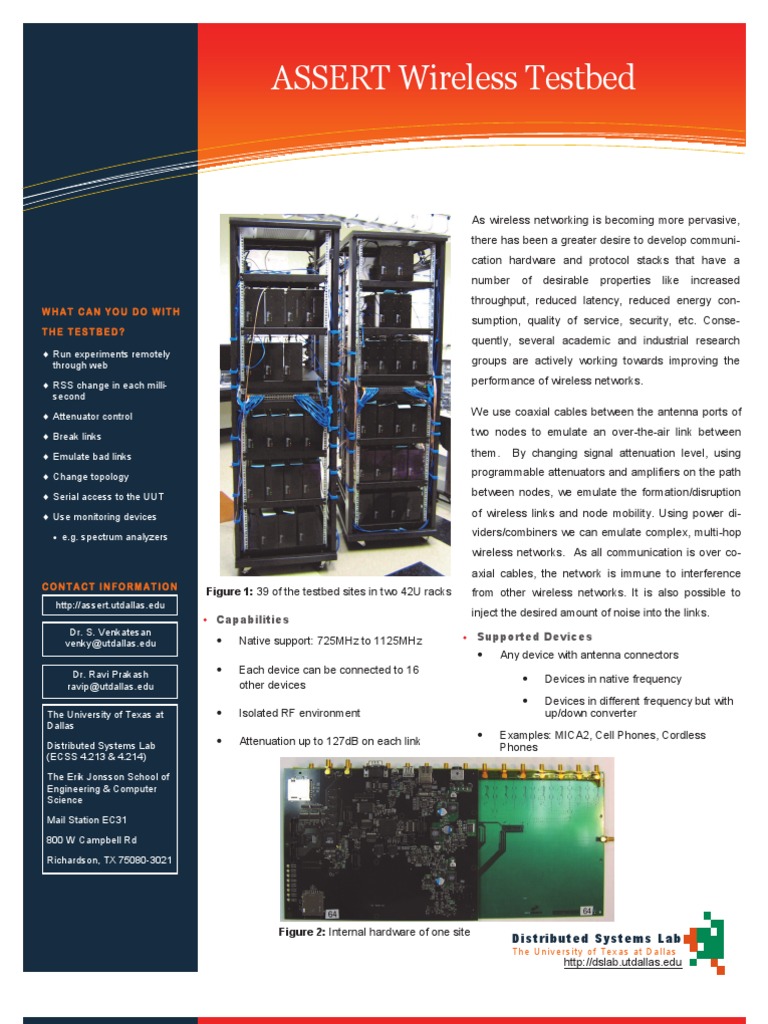 Assert Wireless Testbed What Can You Do With The Testbed Pdf