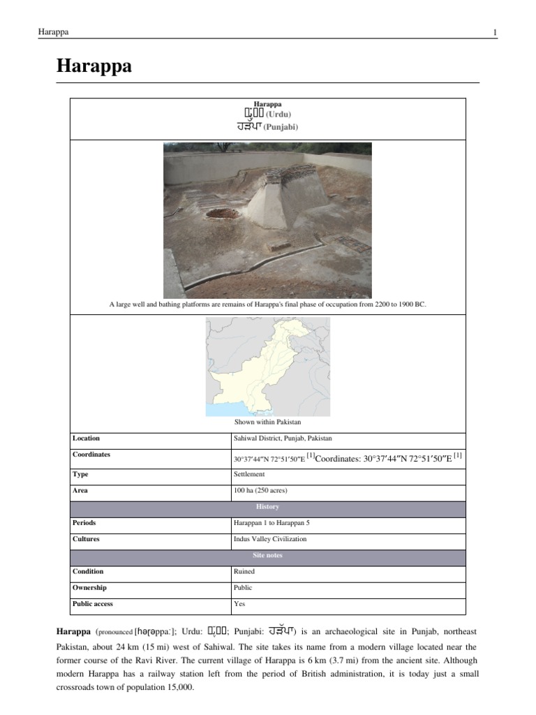 Harappa | PDF | Conservation And Restoration | Archaeology