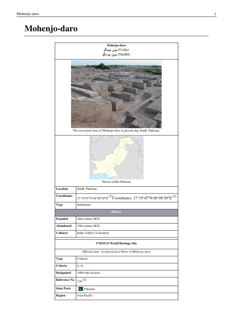 Mohenjo Daro | PDF | Archaeology
