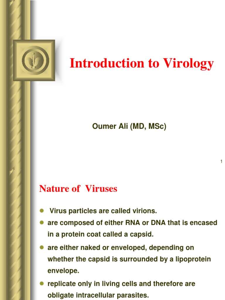 Introduction To Virology | PDF | Polymerase Chain Reaction | Virus