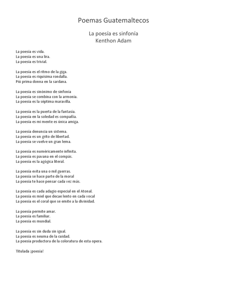 Poemas Guatemaltecos | PDF | Poesía | Guatemala