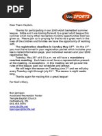 Basketball Solicitation Letter Sample | PDF | Sports & Recreation