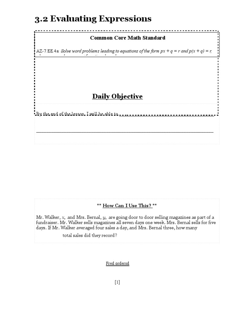3.2 Evaluating Expressions | PDF