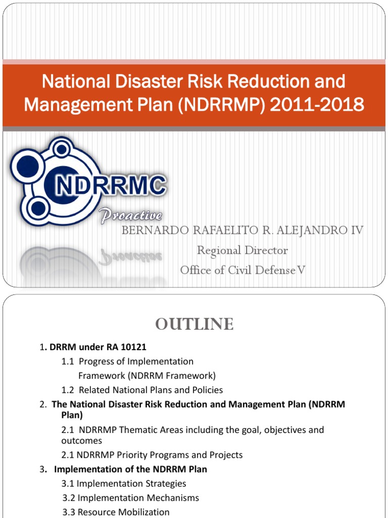 National Disaster Risk Reduction and Management Plan (NDRRMP) 2011-2018 ...