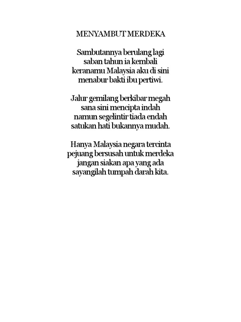 Sajak Merdeka | PDF
