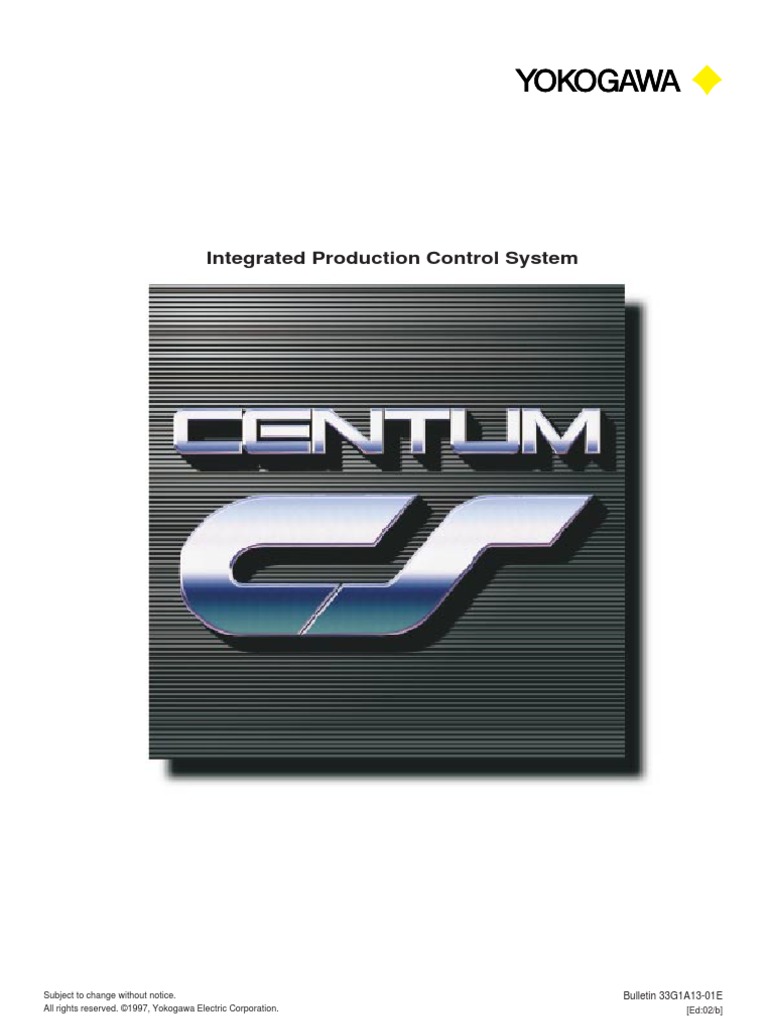 Dcs Bu33g01a13 01e Yokogawa | PDF | Central Processing Unit | Programmable Logic Controller