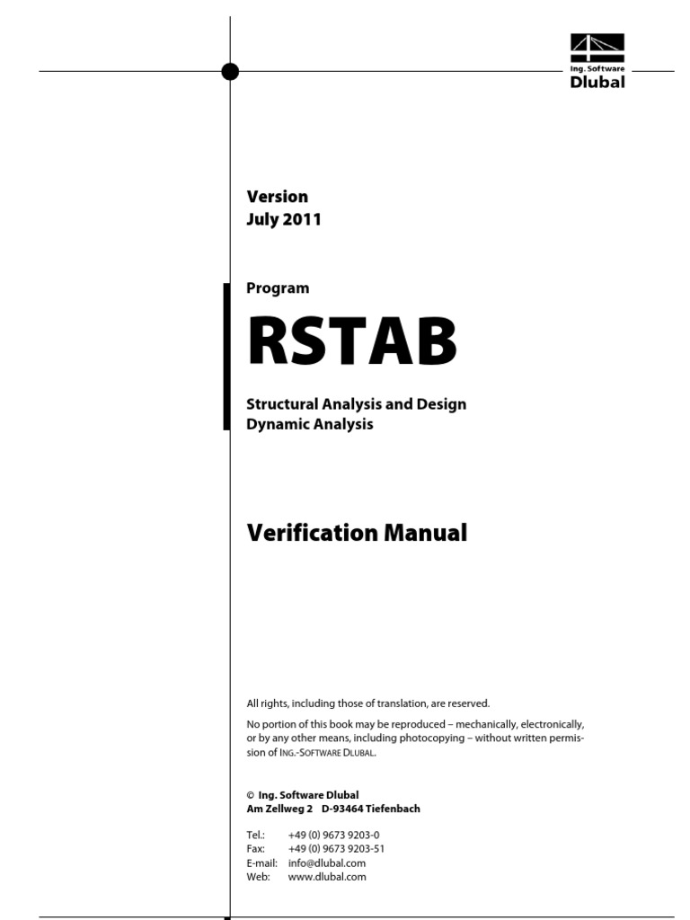 RSTAB Verification PDF | Download Free PDF | Bending | Stress (Mechanics)